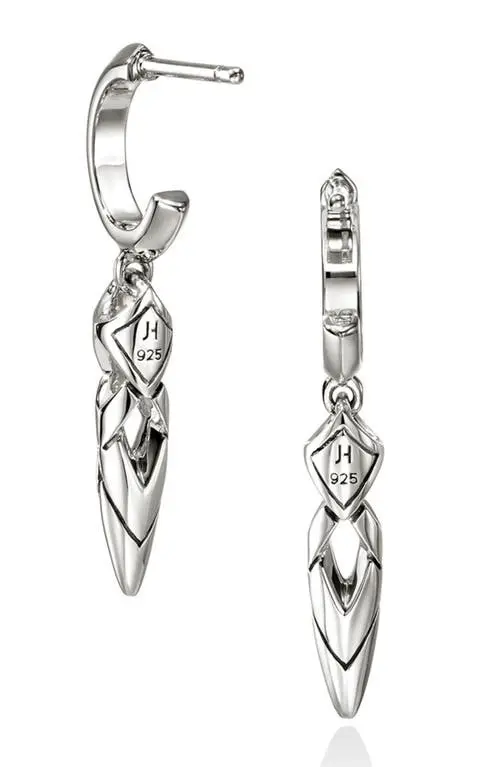 John Hardy Naga Drop Earrings - Silver