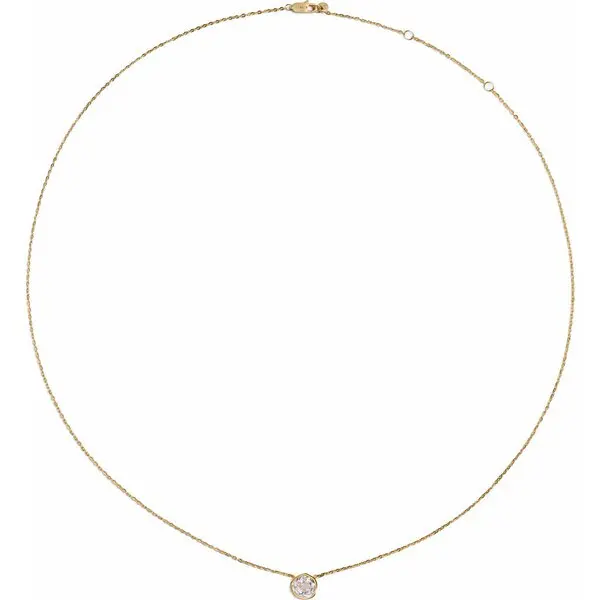 Monica Vinader Siren Solitaire Diamond Necklace - 14kt Gold