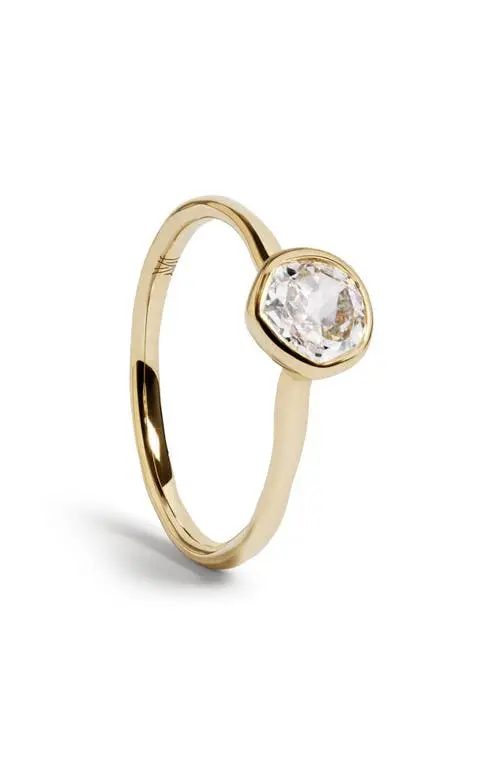 Monica Vinader Siren Solitaire Diamond Ring - 14kt Gold