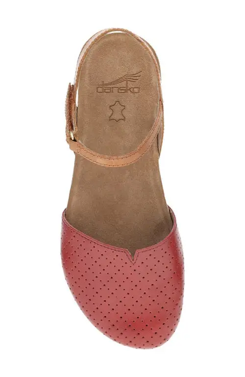 Dansko Rowan Flat - Red Perf