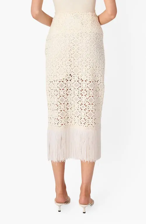 Cami Nyc Veezia Fringe Hem Midi Skirt