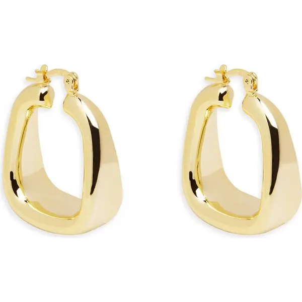 Argento Vivo Square Hoop Earrings - Gold