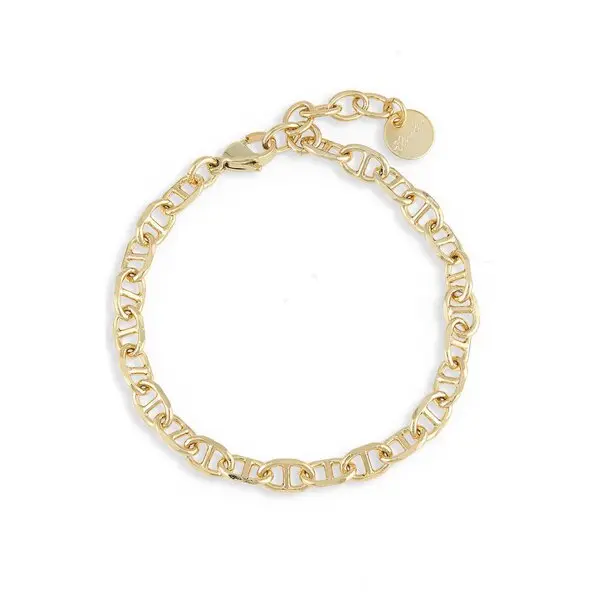THE SIS KISS Mia Mariner Link Bracelet - Gold