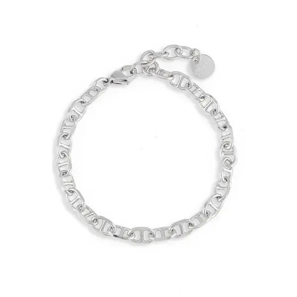 THE SIS KISS Mia Mariner Link Bracelet - Silver