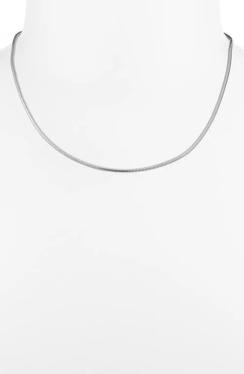 THE SIS KISS Sophia Snake Chain Choker Necklace - Silver