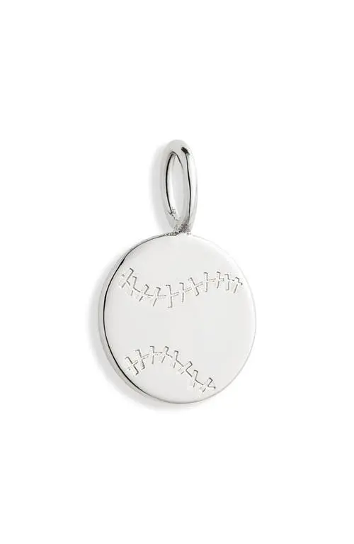 THE SIS KISS Baseball Charm - Silver