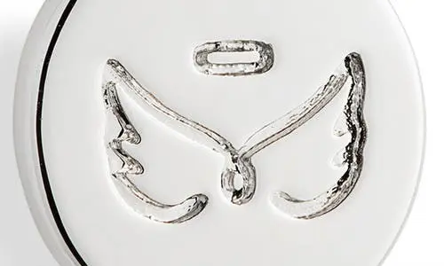 THE SIS KISS Engraved Angel Wing Charm - Silver
