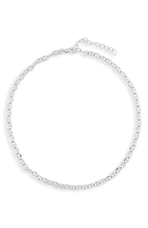 THE SIS KISS Mia Mariner Chain Necklace - Silver