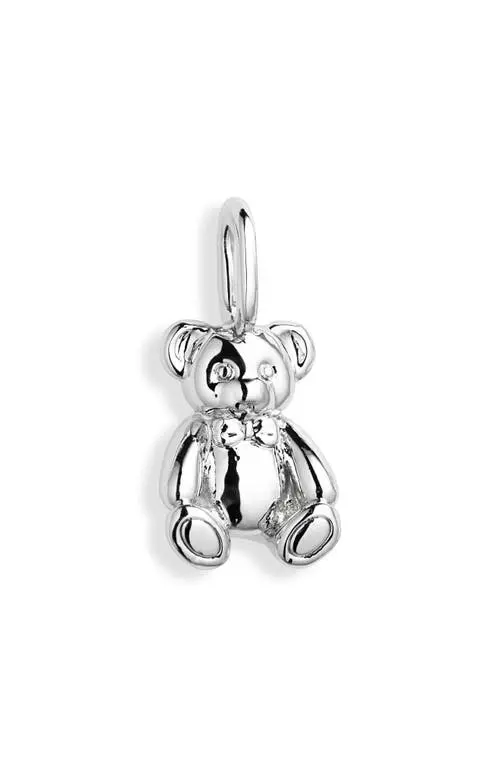 THE SIS KISS Teddy Bear Charm - Silver