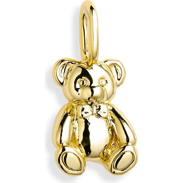 THE SIS KISS Teddy Bear Charm - Gold