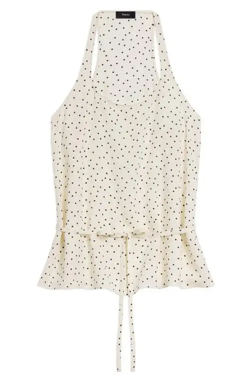 Theory Dot Print Belted Tank Top