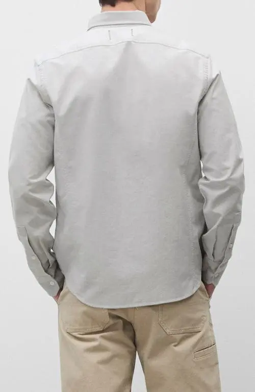 Reigning Champ Cotton Oxford Button-down Shirt - Light Grey