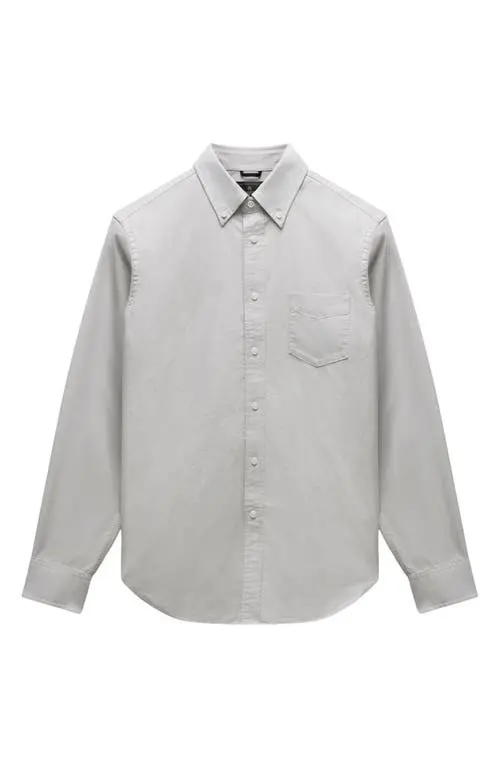 Reigning Champ Cotton Oxford Button-down Shirt - Light Grey