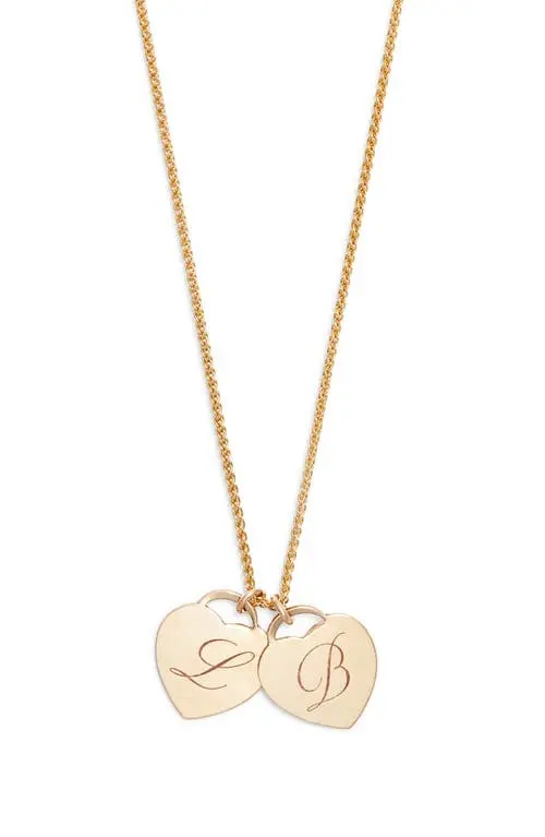 SET & STONES Alice Multi Initial Charm Necklace - Gold/2 Charms