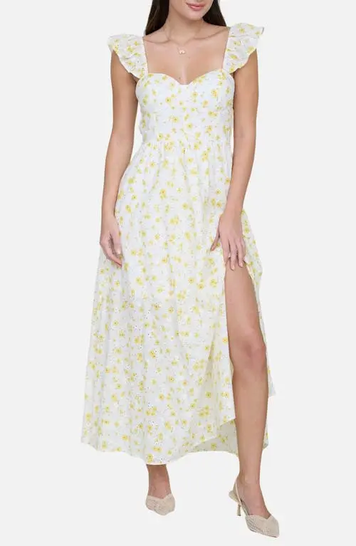 BLU PEPPER Floral Midi Sundress - Yellow Multi