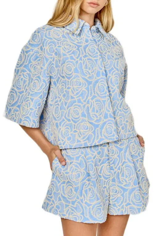 Endless Rose Embroidered Button-up Shirt