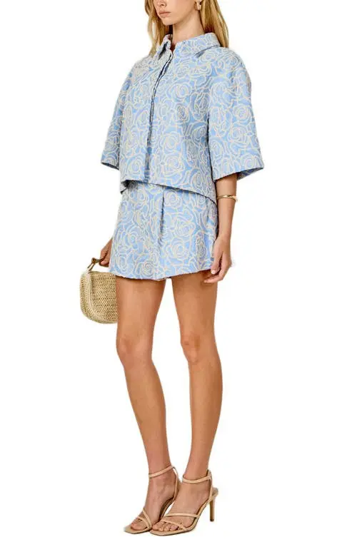 Endless Rose Embroidered Button-up Shirt