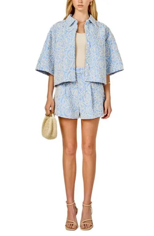 Endless Rose Embroidered Button-up Shirt