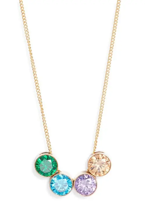 SET & STONES Multibirthstone Pendant Necklace - Gold/4 Charms