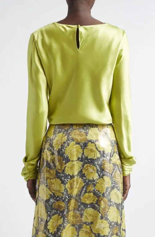 Valentino Garavani Draped Cowl Neck Silk Top