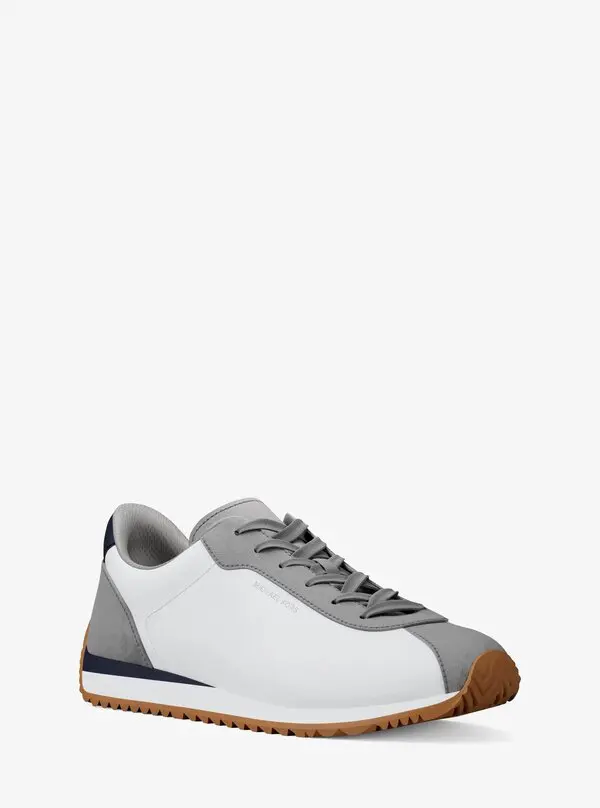 Michael Kors Rhodes Mixed-media Trainer - Blue
