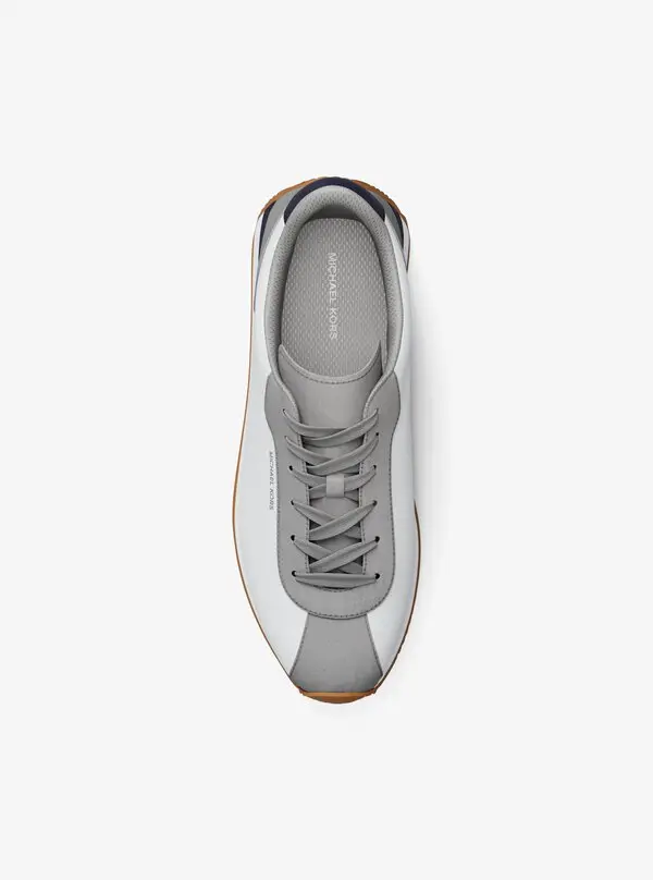 Michael Kors Rhodes Mixed-media Trainer - Blue
