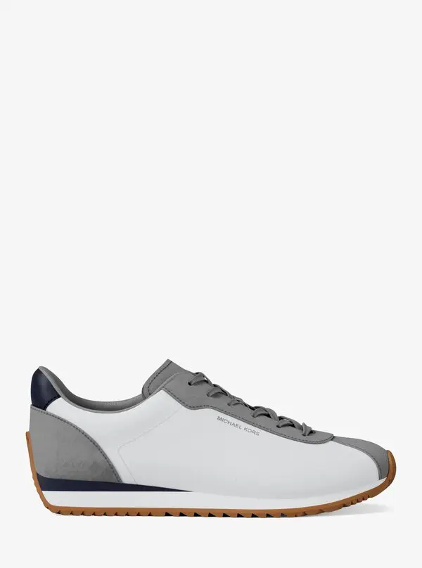 Michael Kors Rhodes Mixed-media Trainer - Blue
