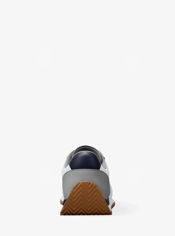 Michael Kors Rhodes Mixed-media Trainer - Blue