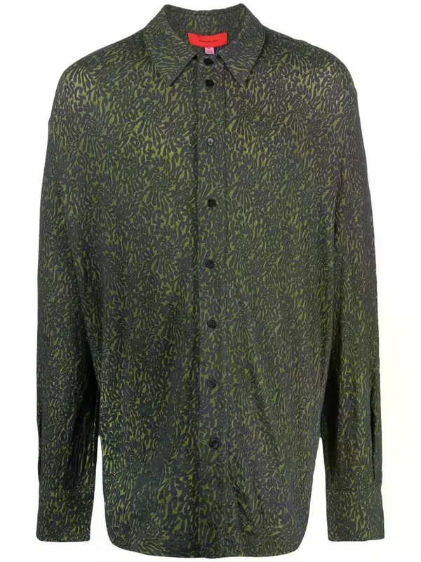 Eckhaus Latta Skrunk Patterned-jacquard Shirt