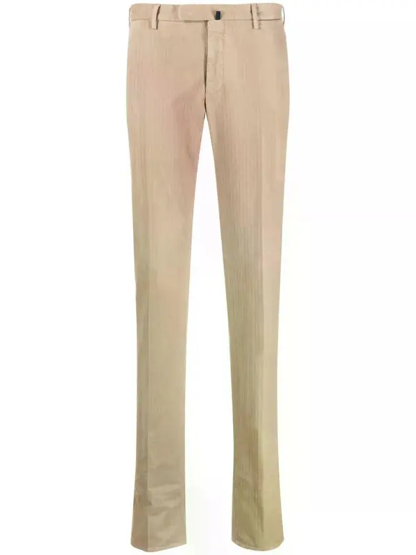 Incotex Herringbone Stretch-cotton Tailored Trousers