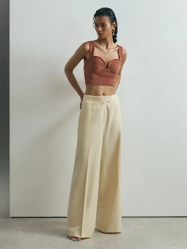 ATELIER Suede Bustier Top
