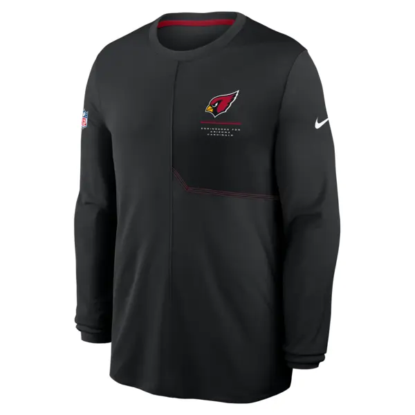 Nike Arizona Cardinals Sideline Coach Dri-fit Nfl Long-sleeve Top - Black