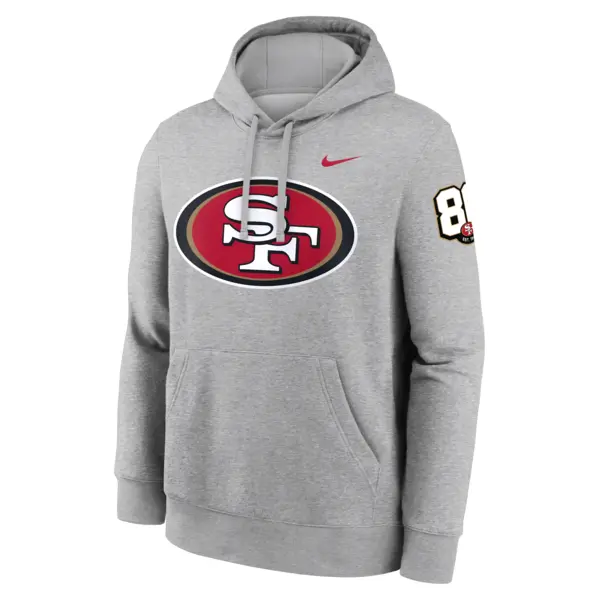Nike San Francisco 49ers 80th Anniversary Pullover Hoodie - Grey