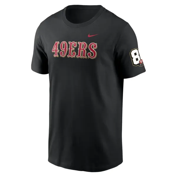 Nike San Francisco 49ers 80th Anniversary Goal Line Stand Nfl T-shirt - Black