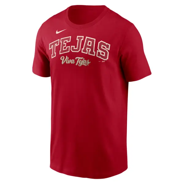 Nike Texas Rangers City Connect Wordmark Mlb T-shirt - Red