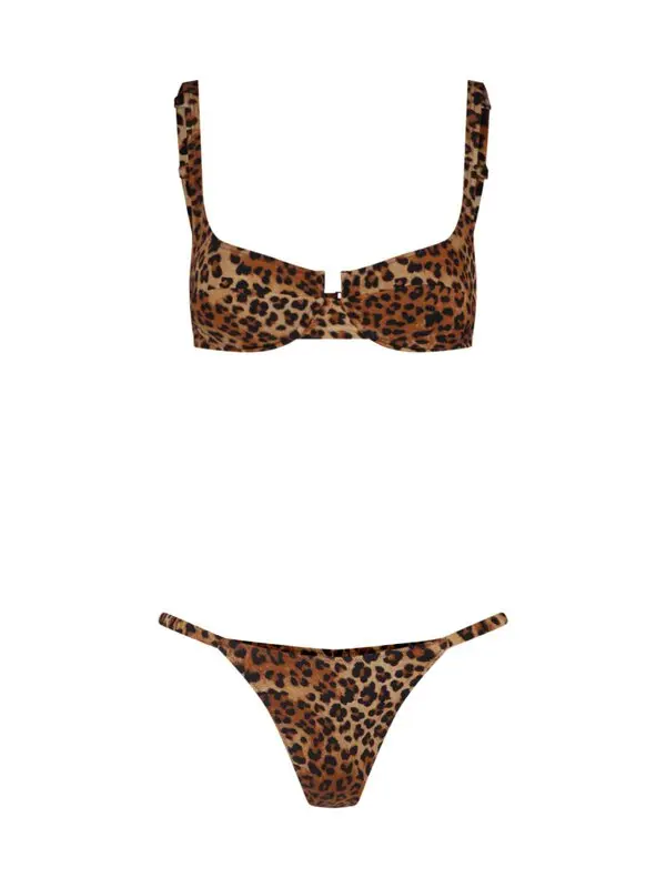 MC2 SAINT BARTH Animal Print Bikini - Multi