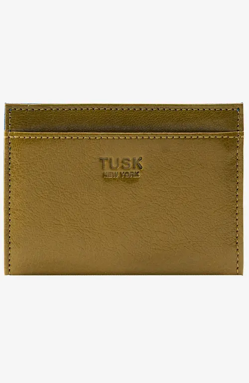 TUSK Leonardo Folded Card Case - Olive/blue