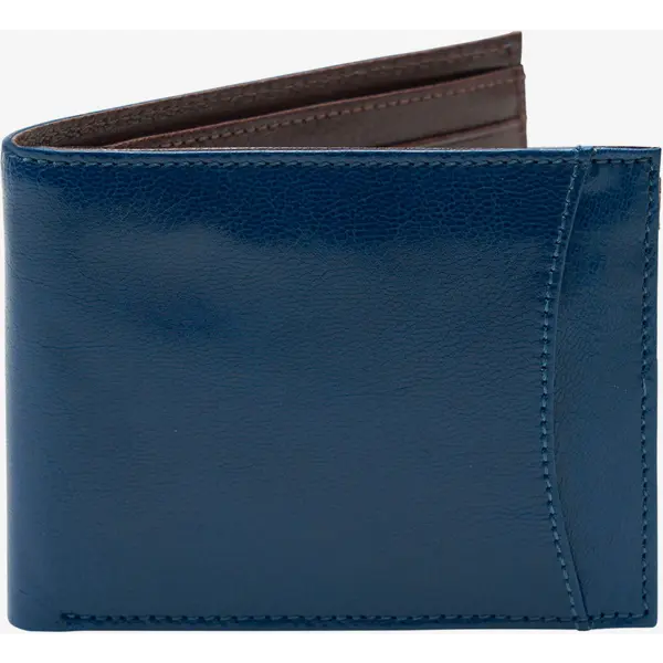 TUSK Leonardo Slide Pocket Billfold - Blue/chocolate