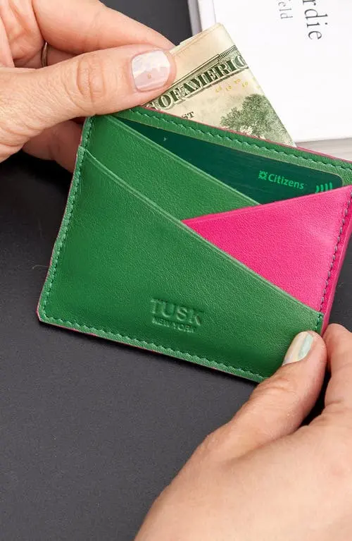 TUSK Joy Card Case - Emerald/geranium