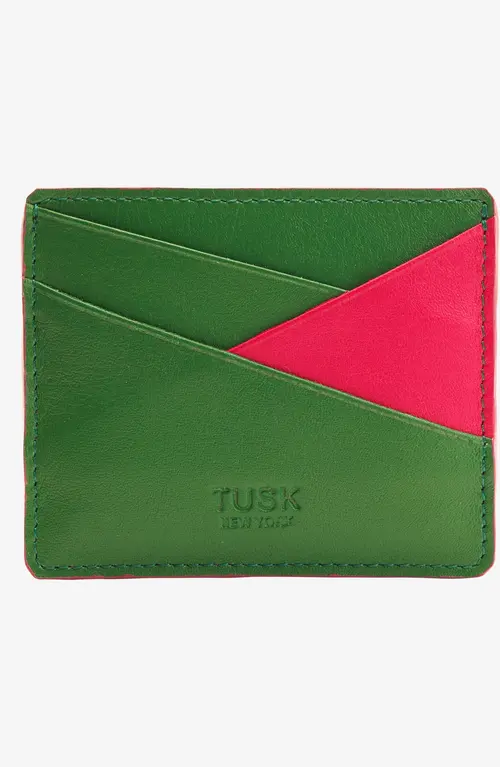 TUSK Joy Card Case - Emerald/geranium