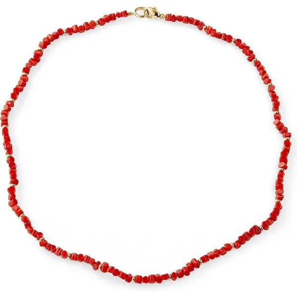 SYNA JEWELS Beaded Necklace - Coral