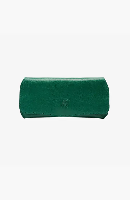 TUSK Siam Flap Over Eyeglass Case - Emerald/geranium