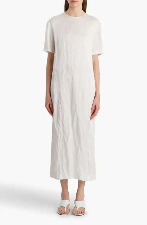 Khaite Webber Crinkled Voile Maxi Dress - Chalk