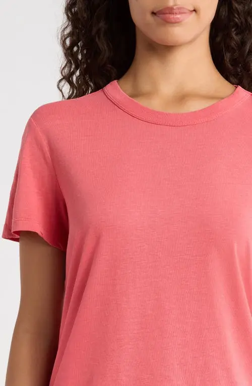 Marine Layer Hemp And Cotton Crewneck T-shirt - Washed Red