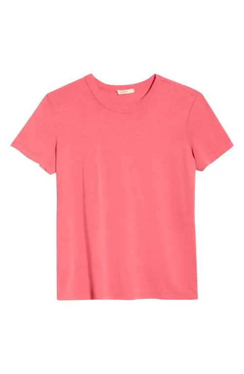 Marine Layer Hemp And Cotton Crewneck T-shirt - Washed Red