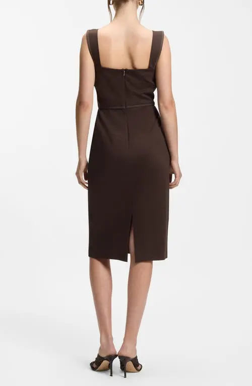 BOSS Slim Fit Jersey Dress With Layered Detail