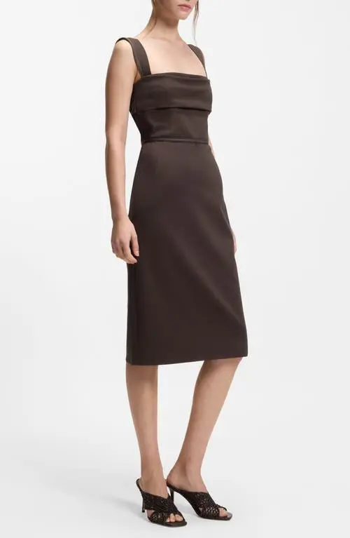BOSS Slim Fit Jersey Dress With Layered Detail