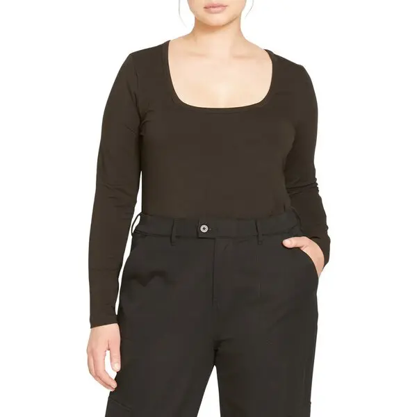 Universal Standard Long Sleeve Square Neck Tee