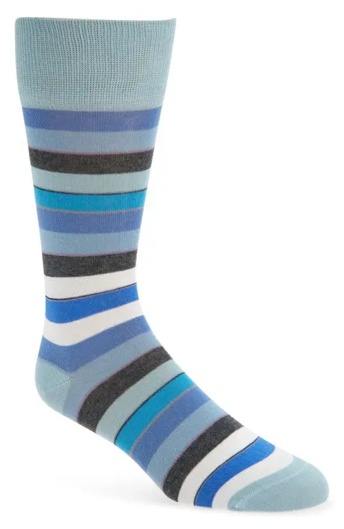 Paul Smith Nandor Striped Socks - Turquoise