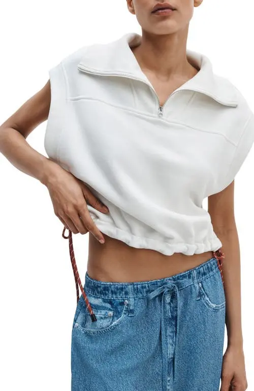 Rag & Bone Vintage Terry Half Zip Muscle Sweatshirt